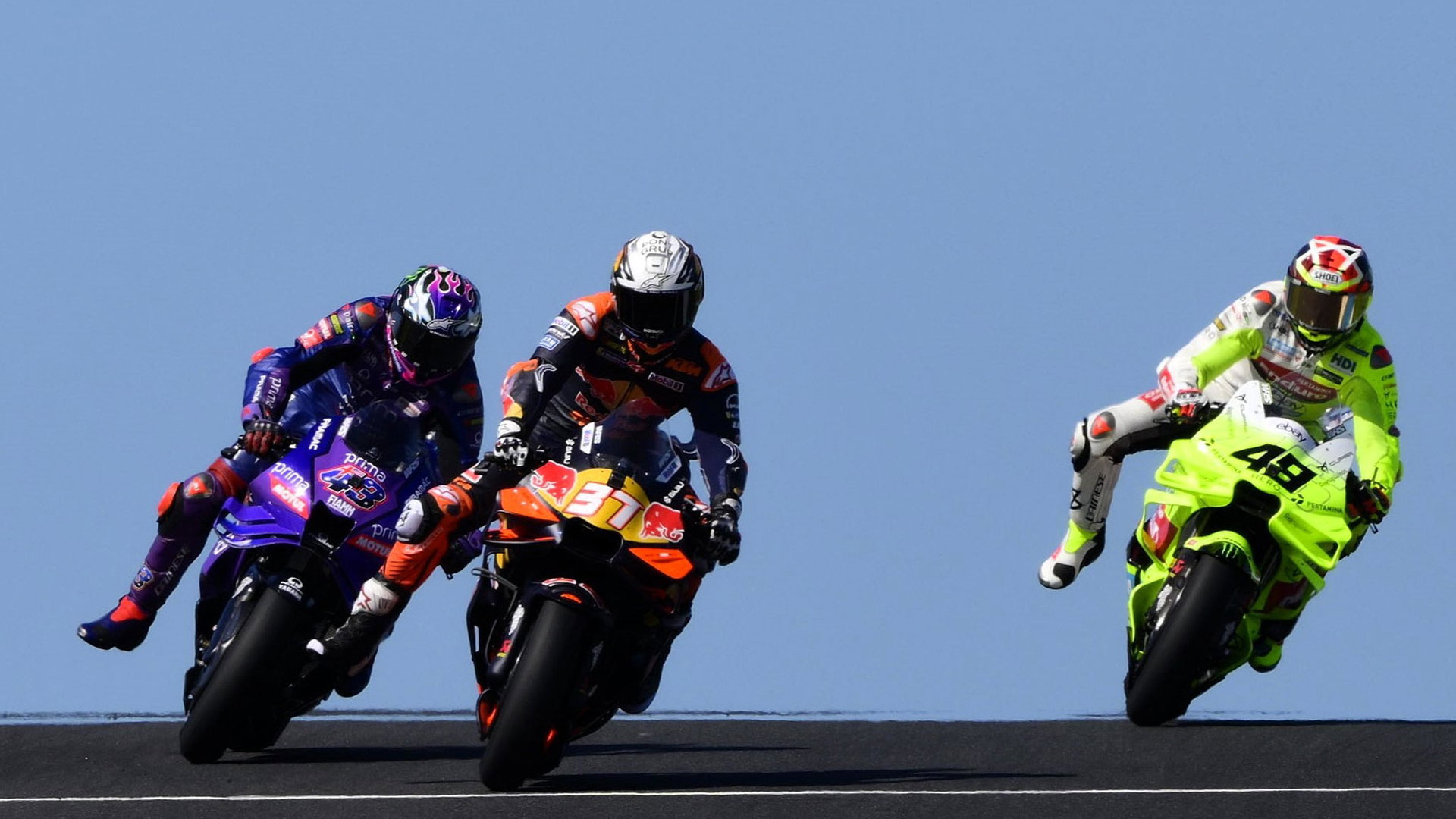 Jack Miller on last lap Sprint MotoGP podium duel with Pedro Acosta ...