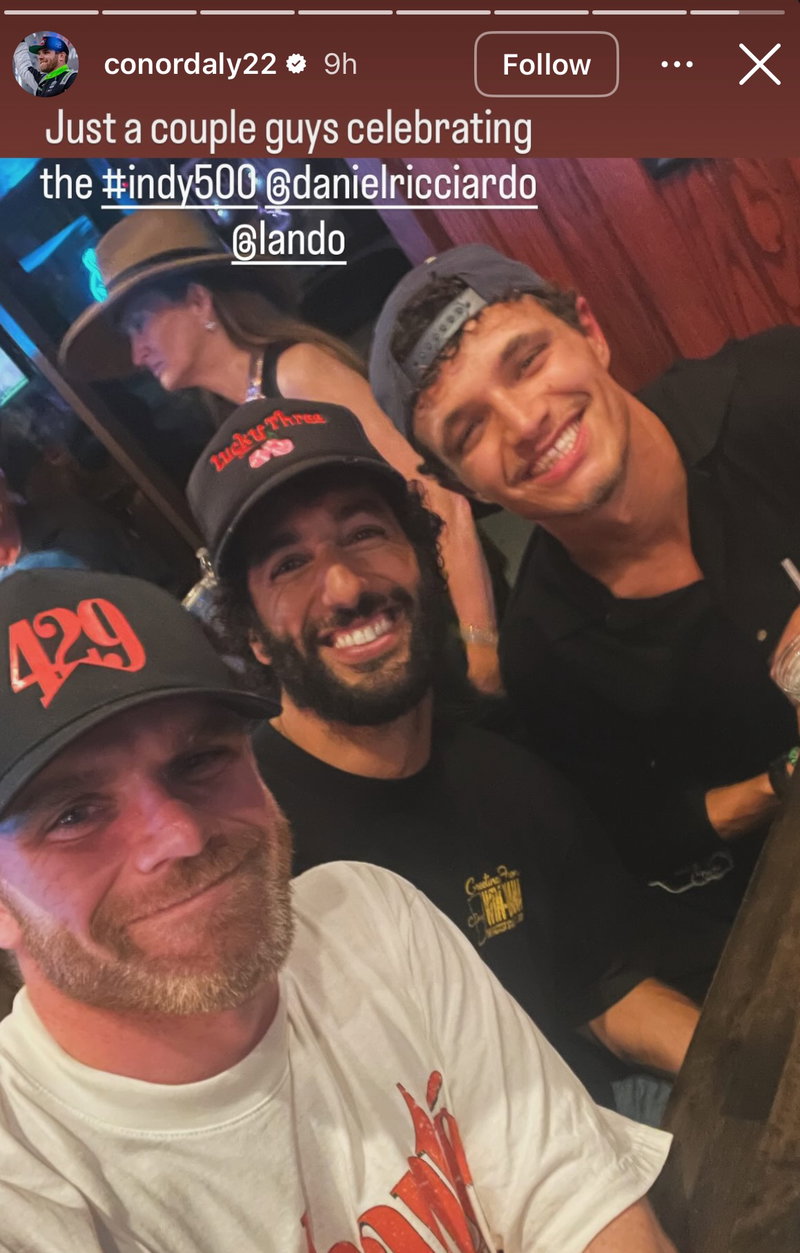 Lando Norris jets in for Indy 500 celebrations with Daniel Ricciardo ...