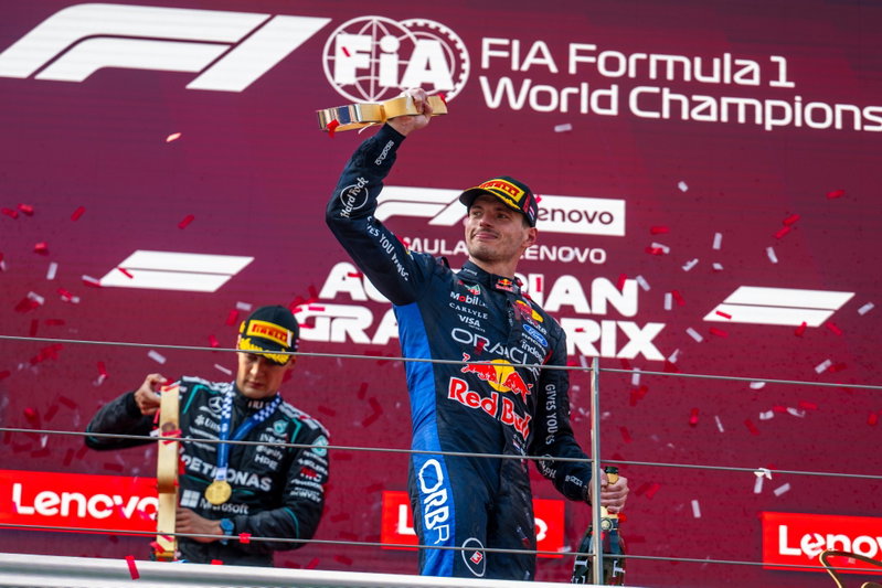 Max Verstappen mocks George Russell with cheeky yellow flag radio joke ...