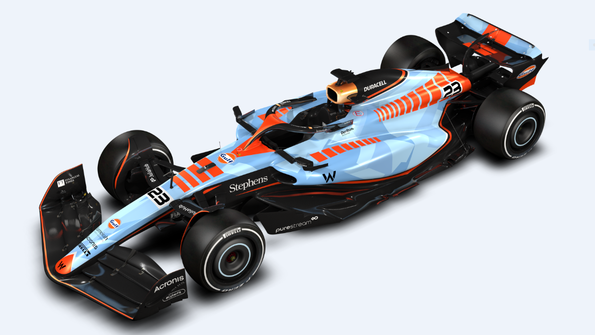 Williams unveil winning Gulf livery design for three flyaway races in ...